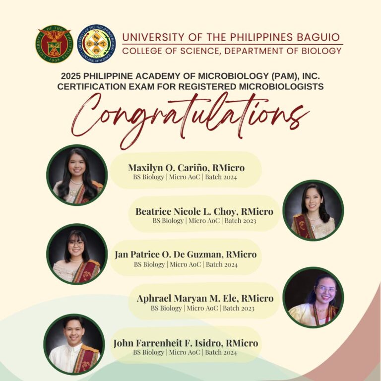 BS Biology Graduates pass the 2025 Philippine Academy of Microbiologist ...